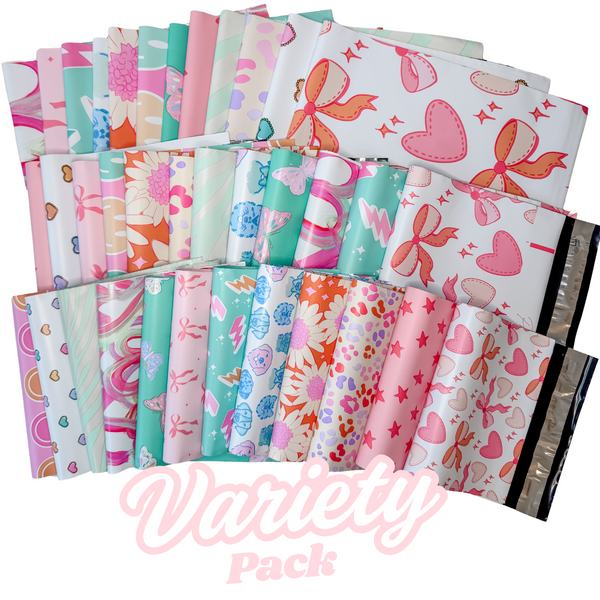 Pretty Package Store Designer Poly Mailers Variety Pack - 35 Mailers in ...