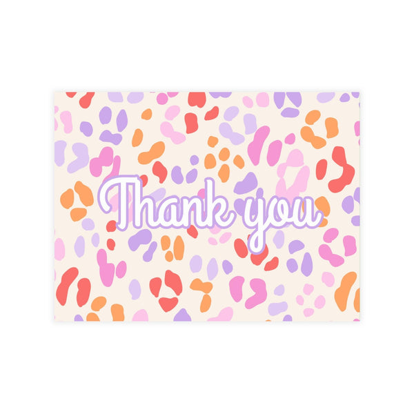 Preppy Leopard Thank You Cards Package Inserts – Pretty Package Store